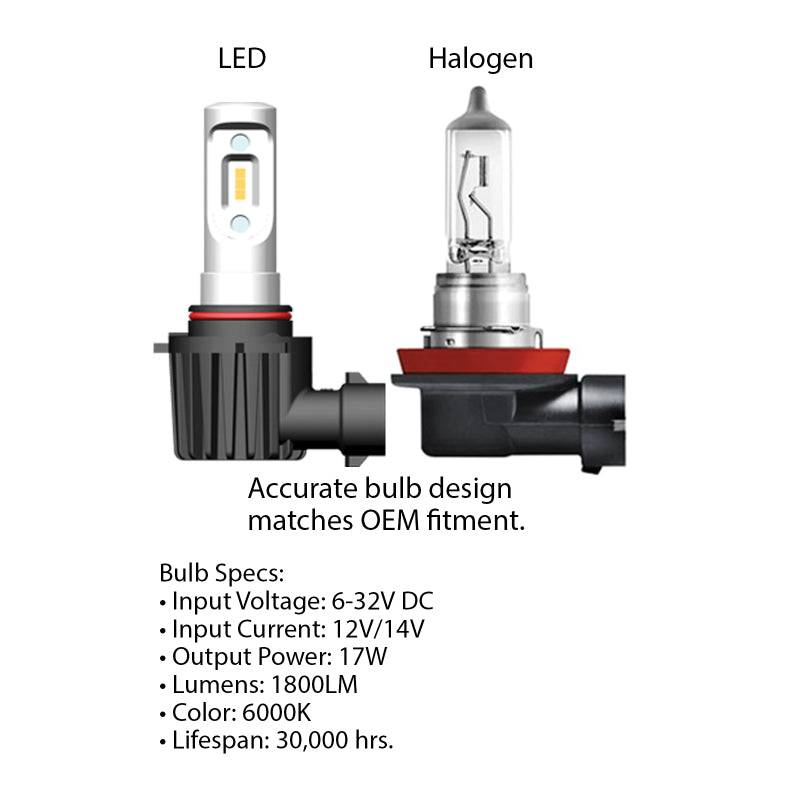 Oracle H11 - VSeries LED Headlight Bulb Conversion Kit - 6000K ...