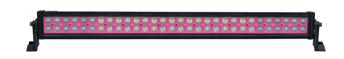 32 Inch LED Light Bar Dual Row 180 Watt Pink Reflector Combo Ultra Col ...