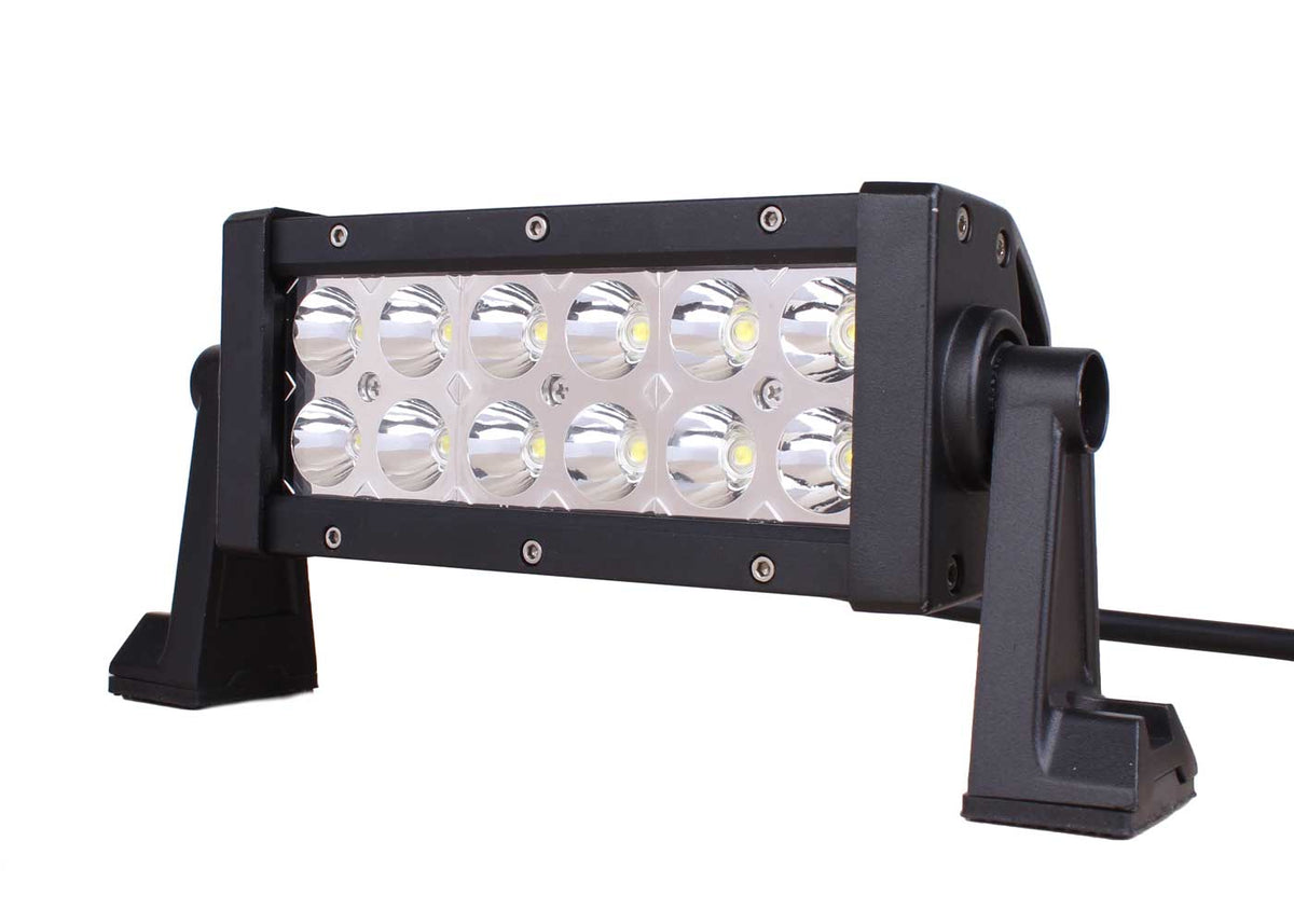 8 Inch LED Light Bar Dual Row 36 Watt Combo White/Green Magma Series ...