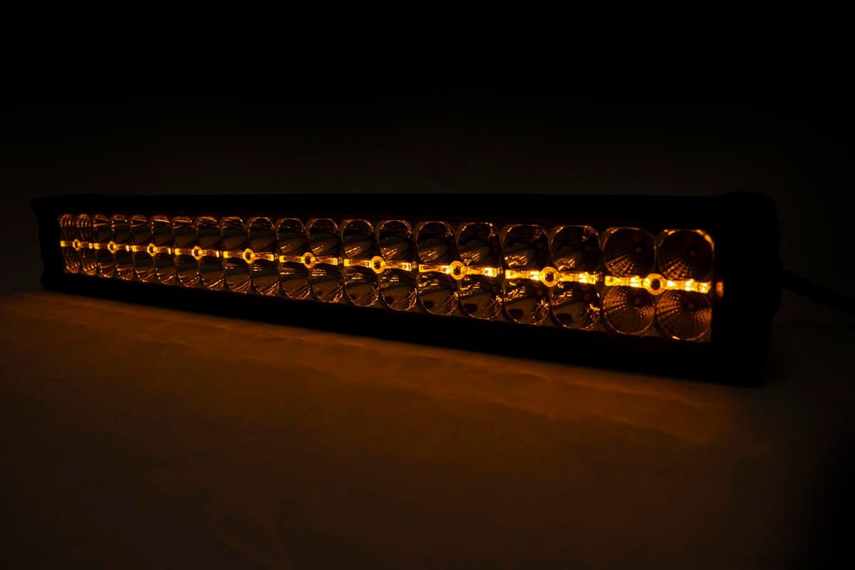 Cree LED Light Bar 50 Inch Dual Row Chrome Series w/Amber DRL Rough Co ...